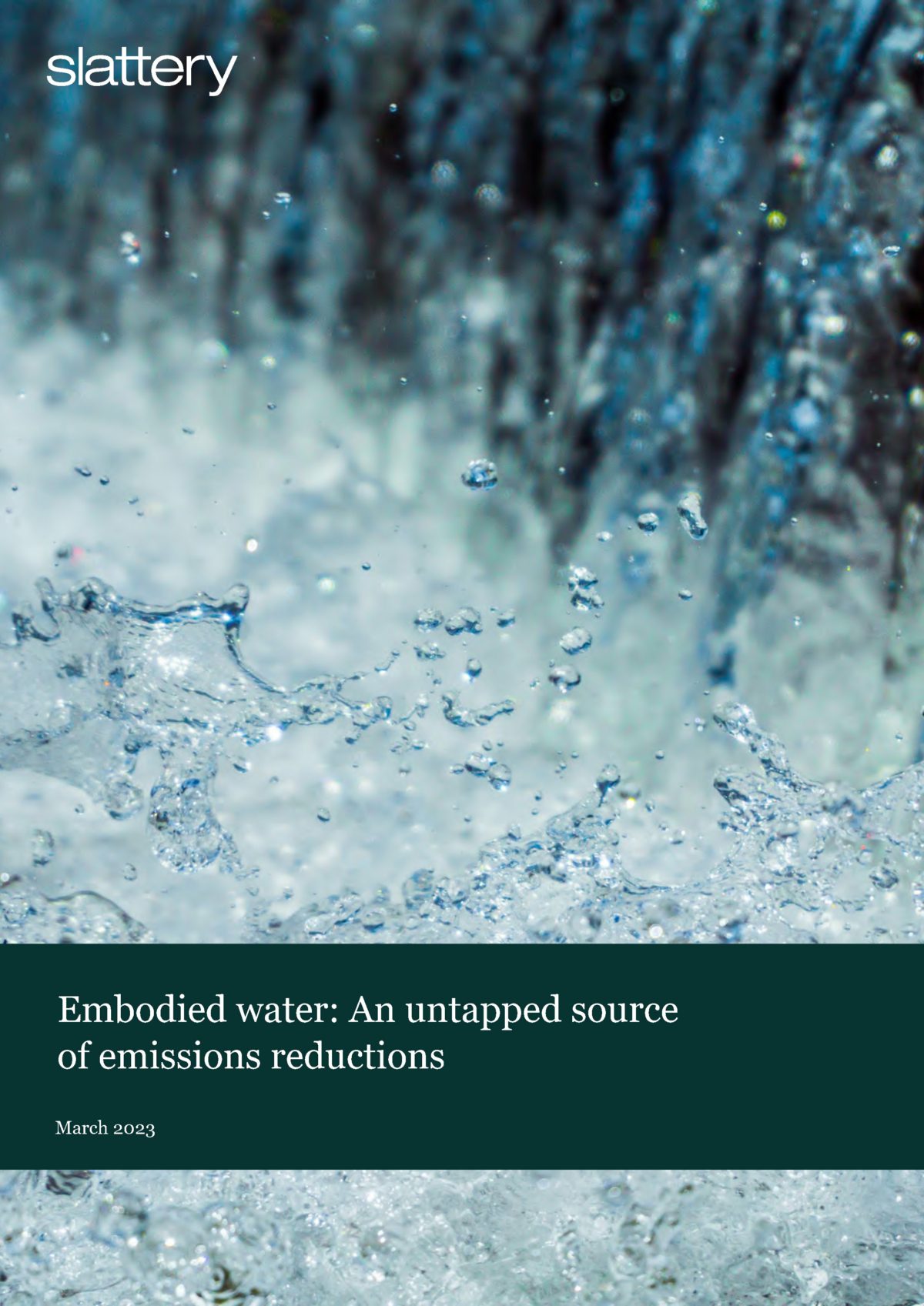 Embodied water: An untapped source of emissions reductions - Slattery